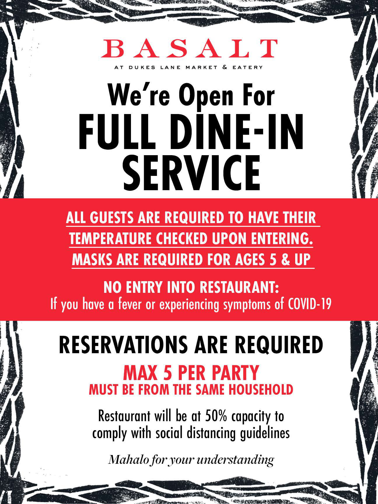 Basalt Waikiki Restaurant | Give us a call or pay us a visit | 808.923.5692